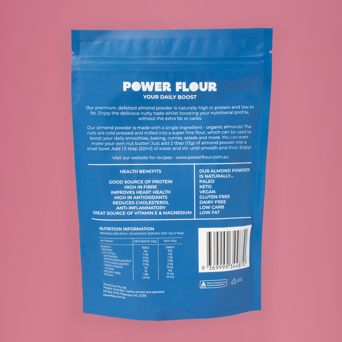 Defatted High Protein Almond Powder – Power Flour